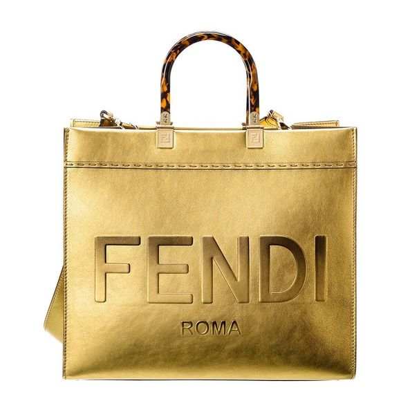 Fendi | Bags | Fendi Sunshine Medium Leather Tote Gold | Poshmark